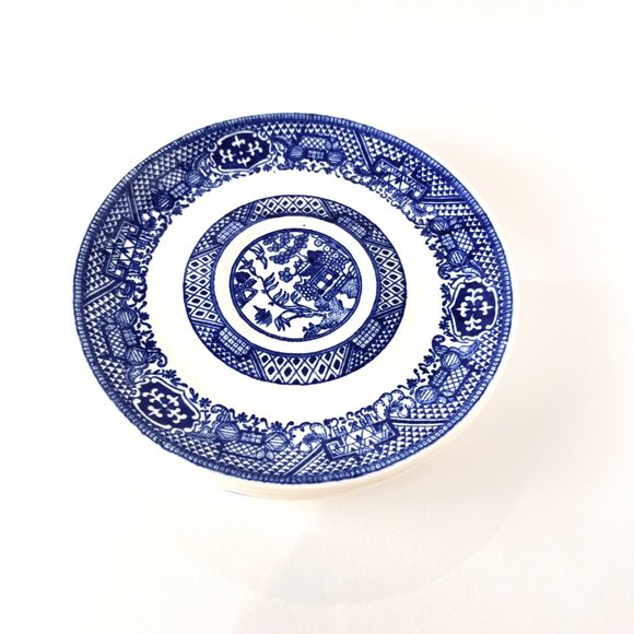 Dining | Vintage Blue Willow Saucers Set Of 4 | Poshmark
